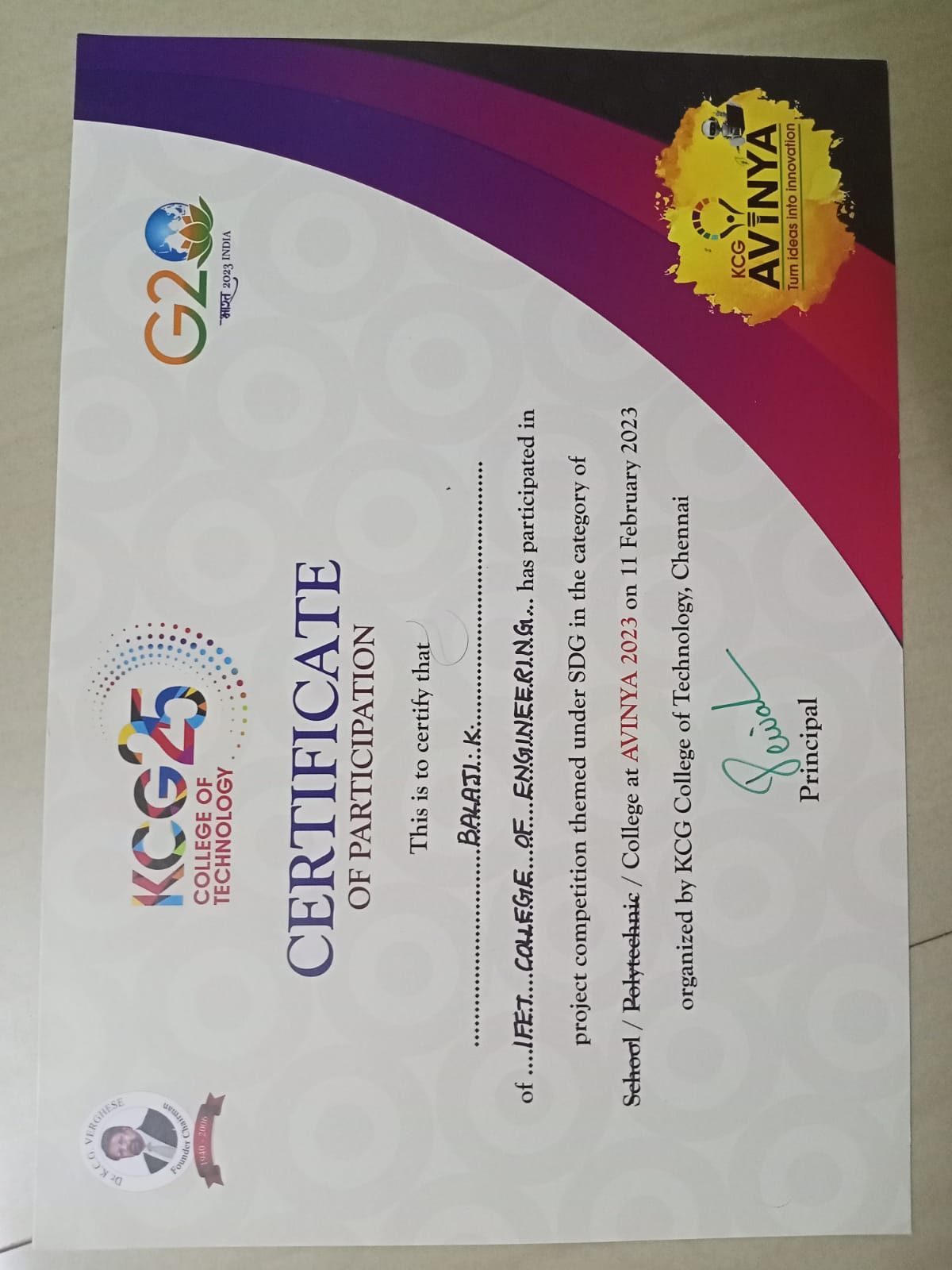 Balaji K - Portfolio